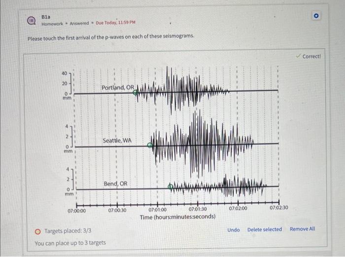 1. Please identify the P and S waves on these | Chegg.com