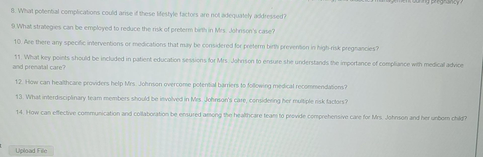 Solved Mrs. ﻿Johnson, a 32-year-old woman, G2P1 (Gravida 2, | Chegg.com