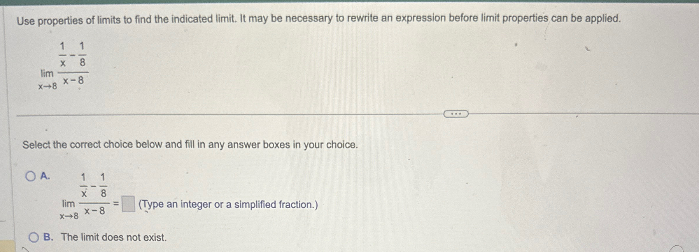 Solved Use properties of limits to find the indicated limit. | Chegg.com