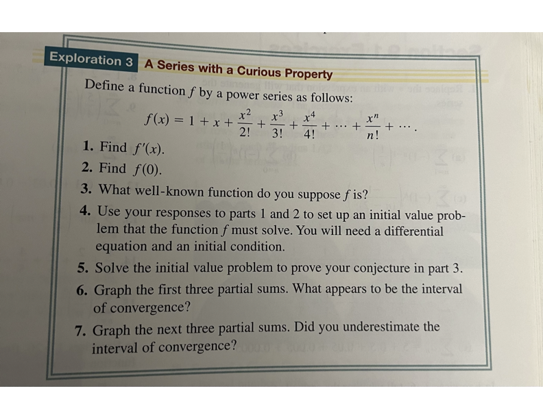 Solved Exploration 3 ﻿A Series with a Curious PropertyDefine | Chegg.com