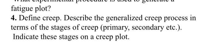 Solved пис ороссии России от просто весие и fatigue plot? 4. | Chegg.com
