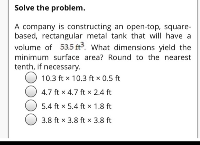 Solved Solve the problem. A company is constructing an | Chegg.com