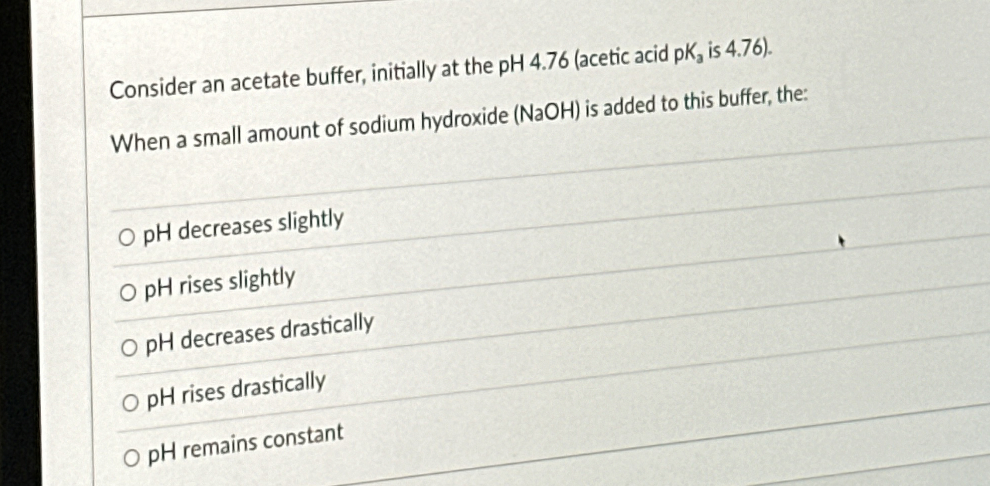 Solved Consider An Acetate Buffer Initially At The
