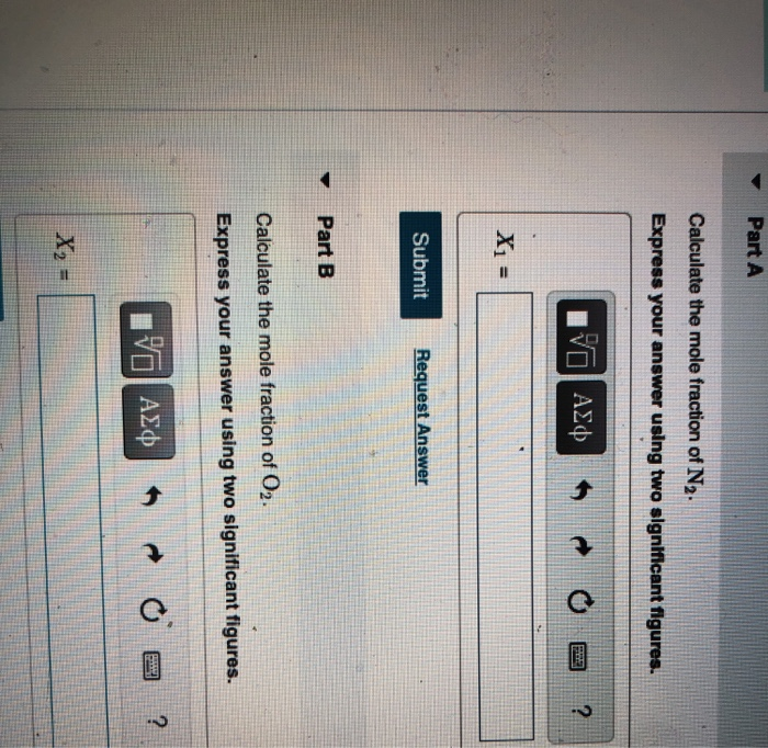 Solved A gas mixture contains 1.19 g N2 and 0.85 g O2 in a | Chegg.com