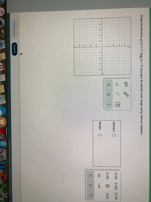 Solved Graph the function g(x) = 1 + log2 (x+3) and give its | Chegg.com