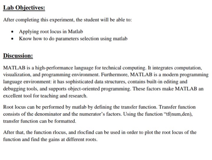 Solved Lab Objectives: After completing this experiment, the | Chegg.com