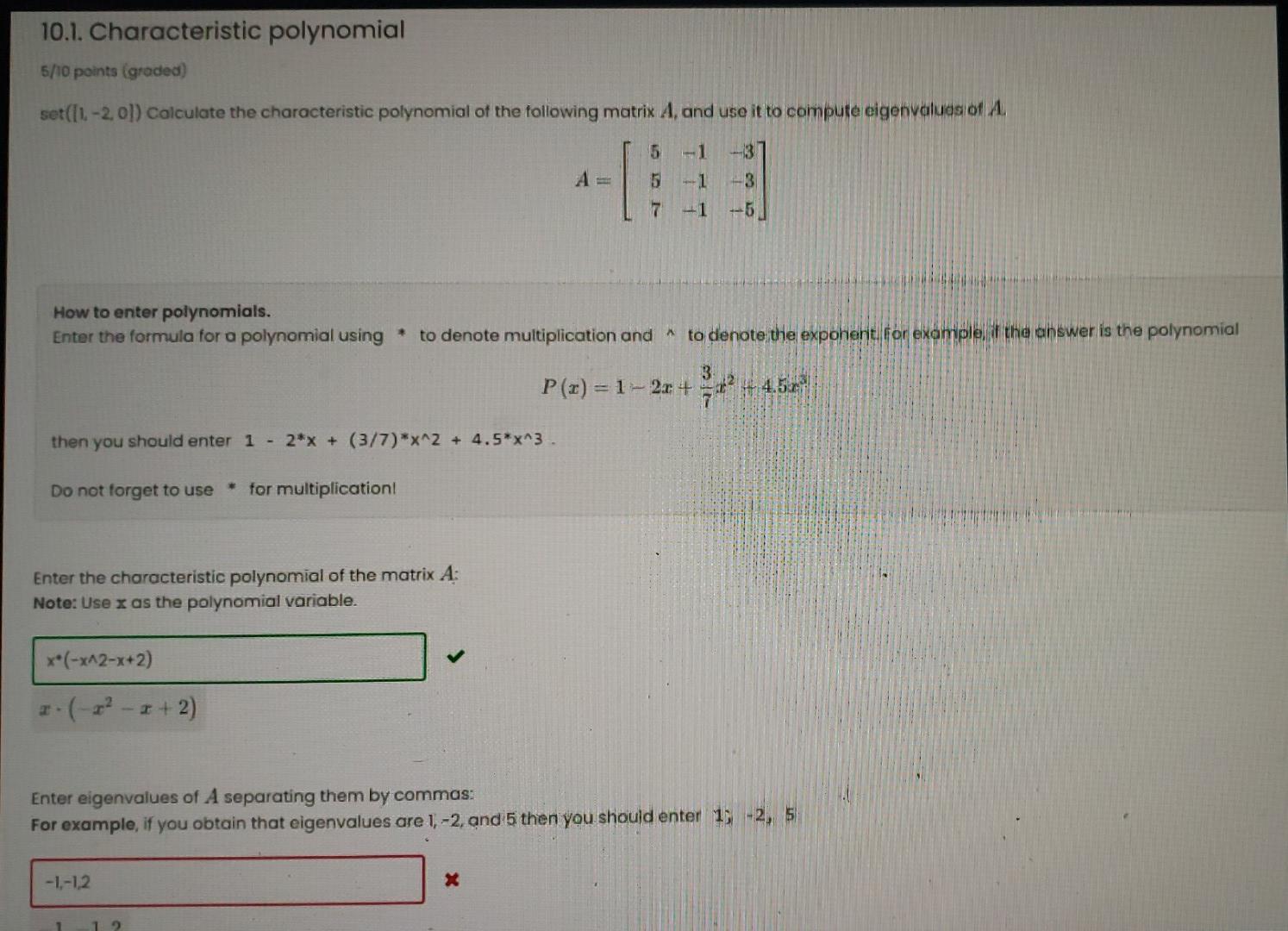 Solved 10.4.b. Computing diagonalizations 2 0.0/10.0 points | Chegg.com