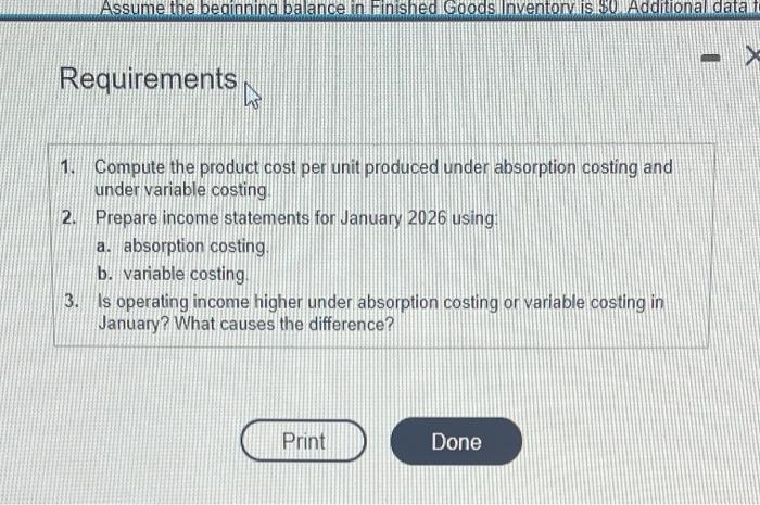 Solved Data table1. Compute the product cost per unit | Chegg.com