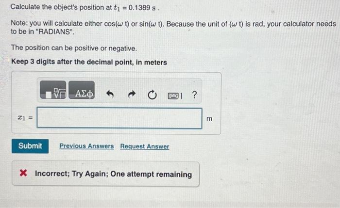Solved Calculate the period of the SHM. Keep 3 digits after | Chegg.com