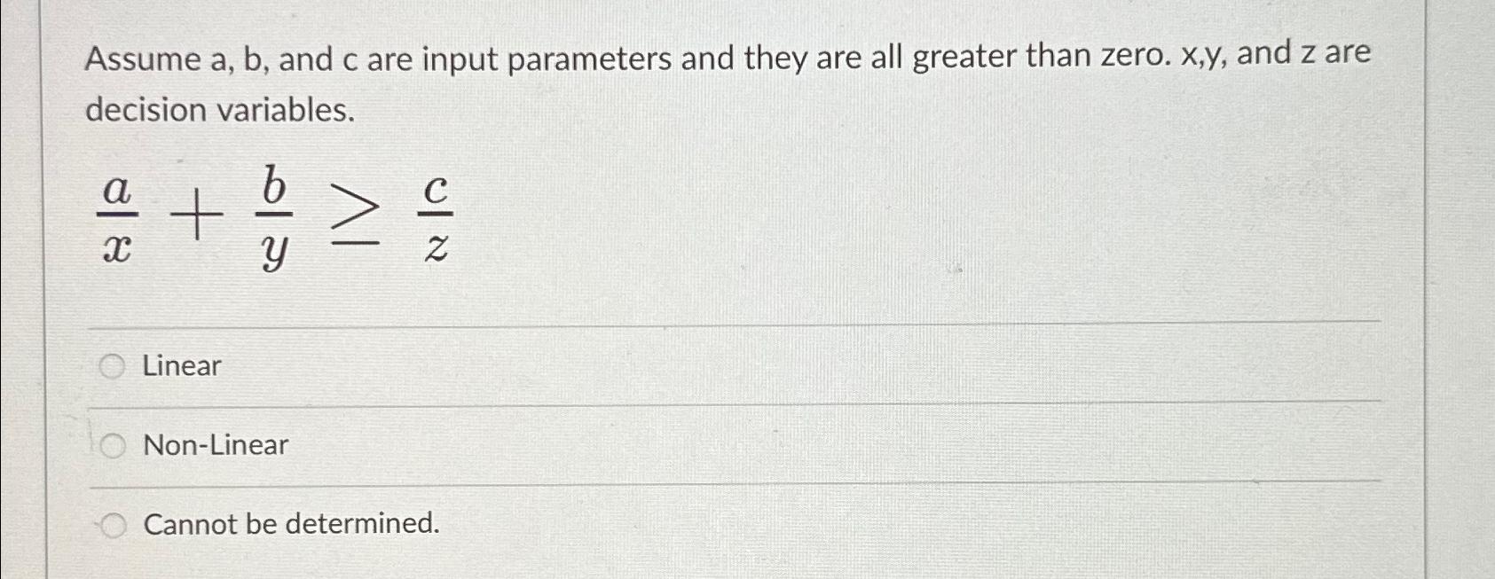 Solved Assume a,b, ﻿and c ﻿are input parameters and they are | Chegg.com