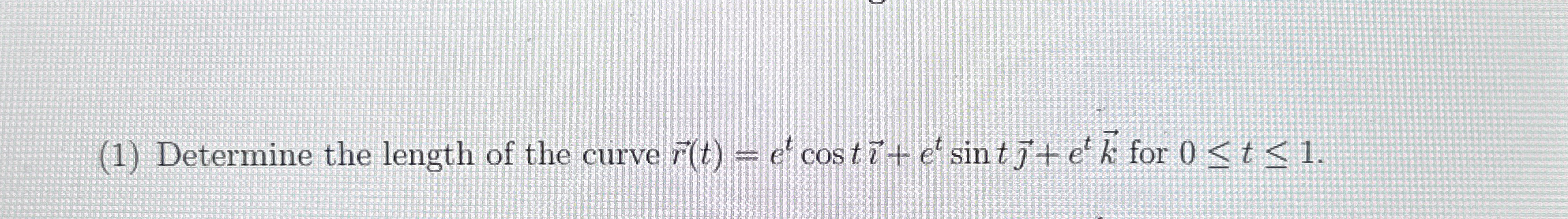 (1) ﻿Determine the length of the curve | Chegg.com