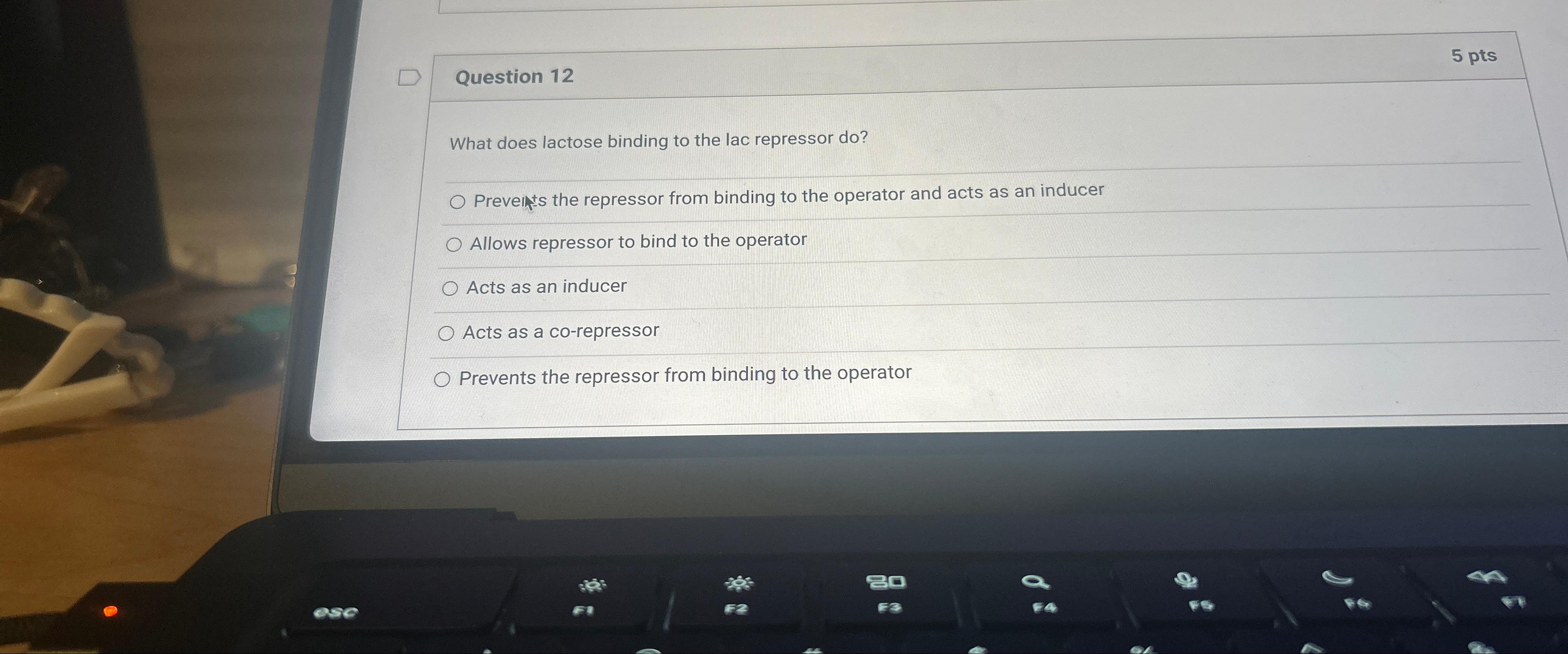 Solved Question 125 ﻿ptsWhat does lactose binding to the lac | Chegg.com