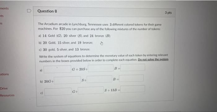 Solved The Arcadium arcade in Lynchburg. Tennessee uses 3 | Chegg.com