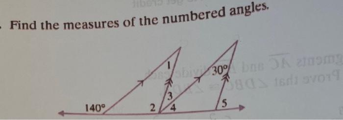 Solved Find the measures of the numbered angles. | Chegg.com