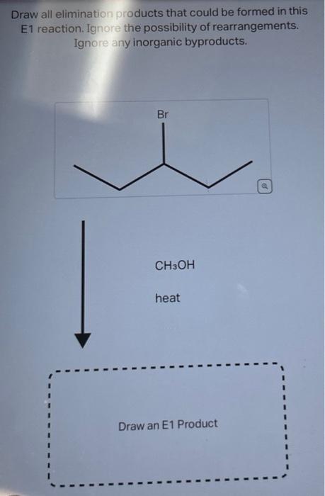 Solved Draw all elimination products that could be formed in | Chegg.com