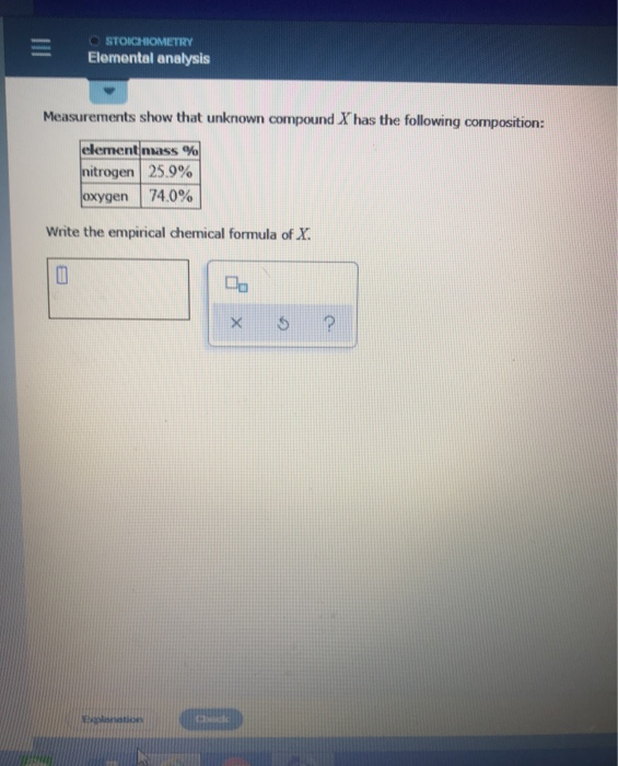 Solved STOICHIOMETRY Elemental analysis Measurements show | Chegg.com