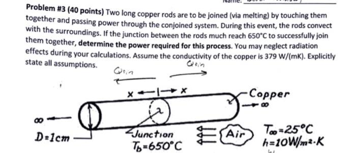 Solved Problem #3 ( 40 points) Two long copper rods are to | Chegg.com Solved Problem #3 ( 40 points) Two long copper rods are to | Chegg.com