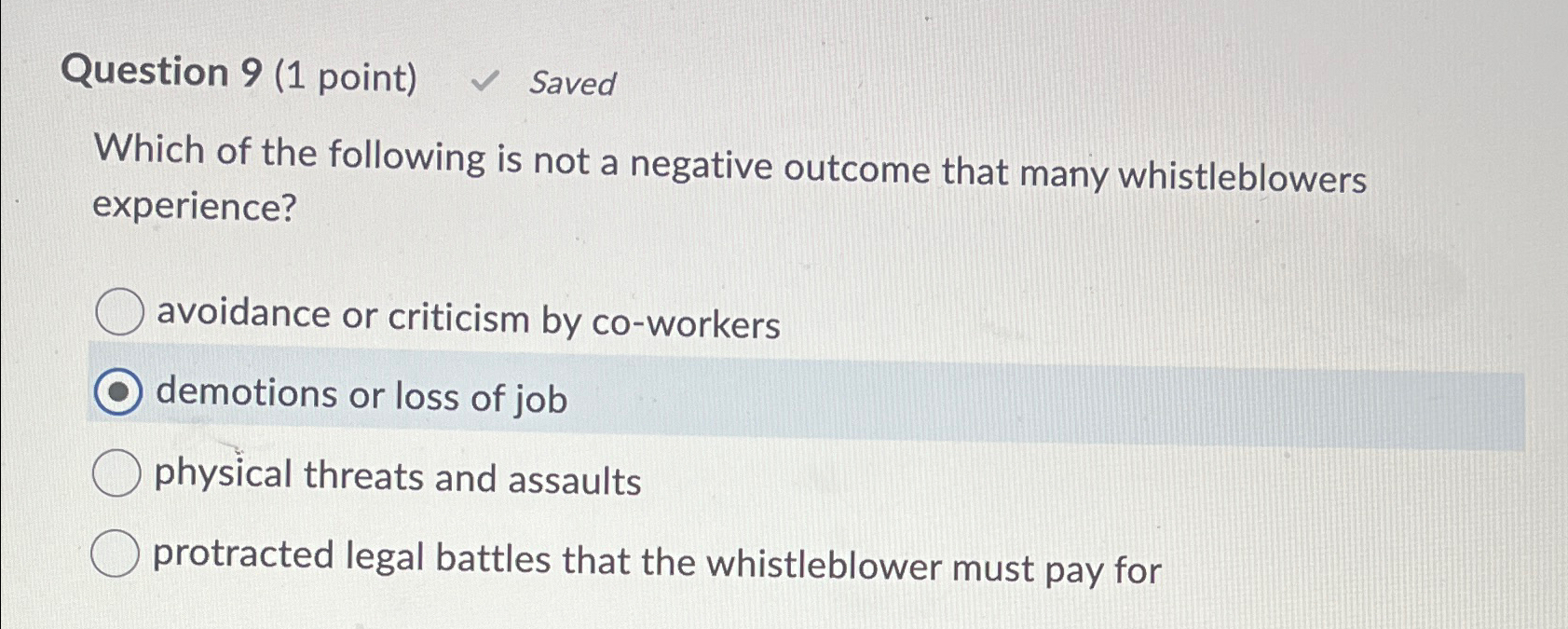 Solved Question 9 (1 ﻿point) ﻿SavedWhich of the following | Chegg.com