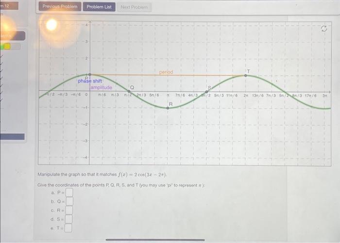 Solved Manipulate the graph so that it matches | Chegg.com