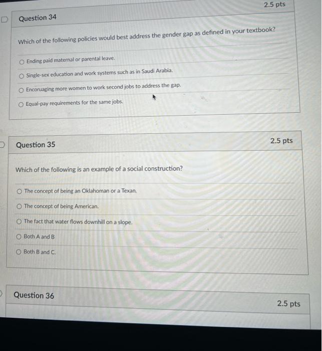 Which of the following would the an example of an | Chegg.com
