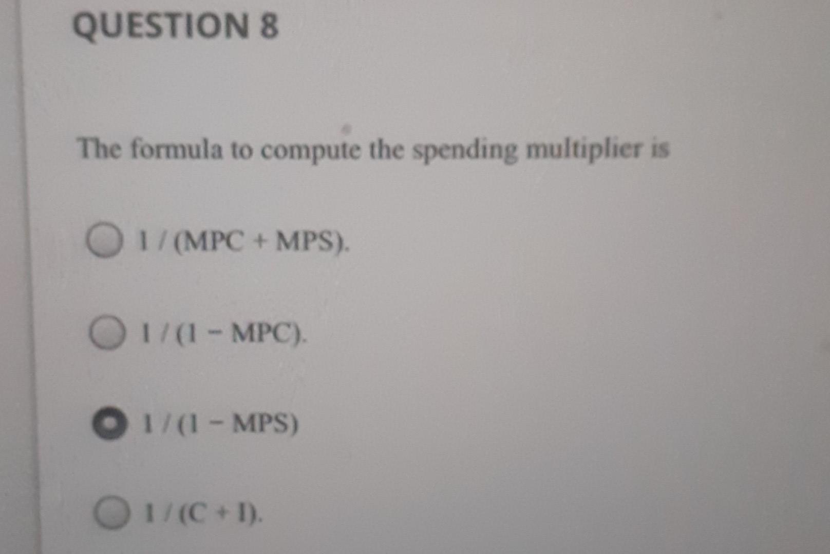 Solved QUESTION 4 The relationship between MPC and MPS is: | Chegg.com