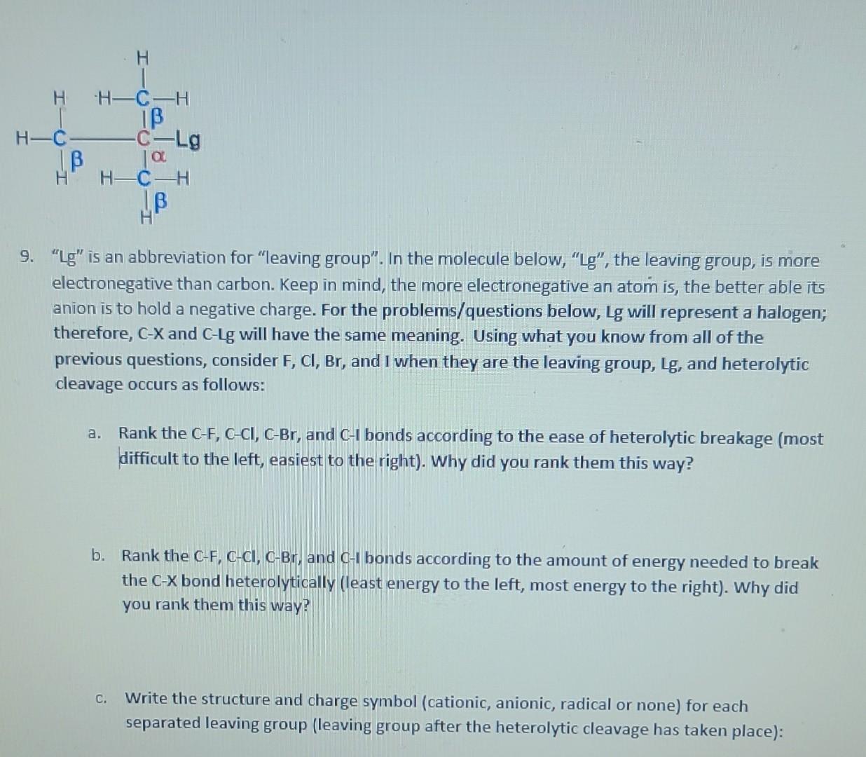 Solved c. Write the structure and charge symbol (cationic, | Chegg.com