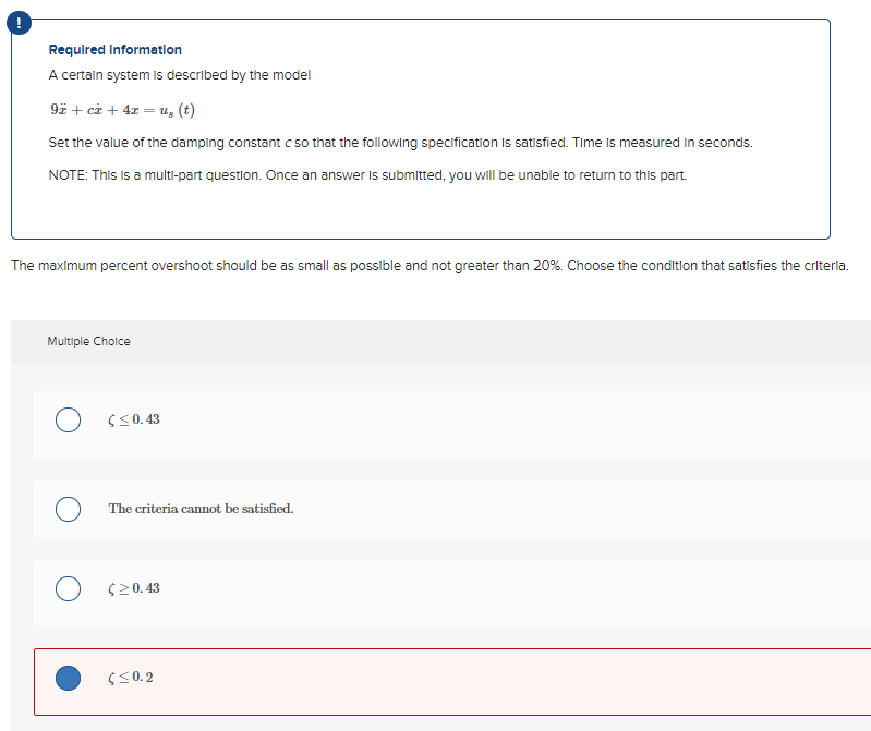 Solved A certain system is described by the | Chegg.com