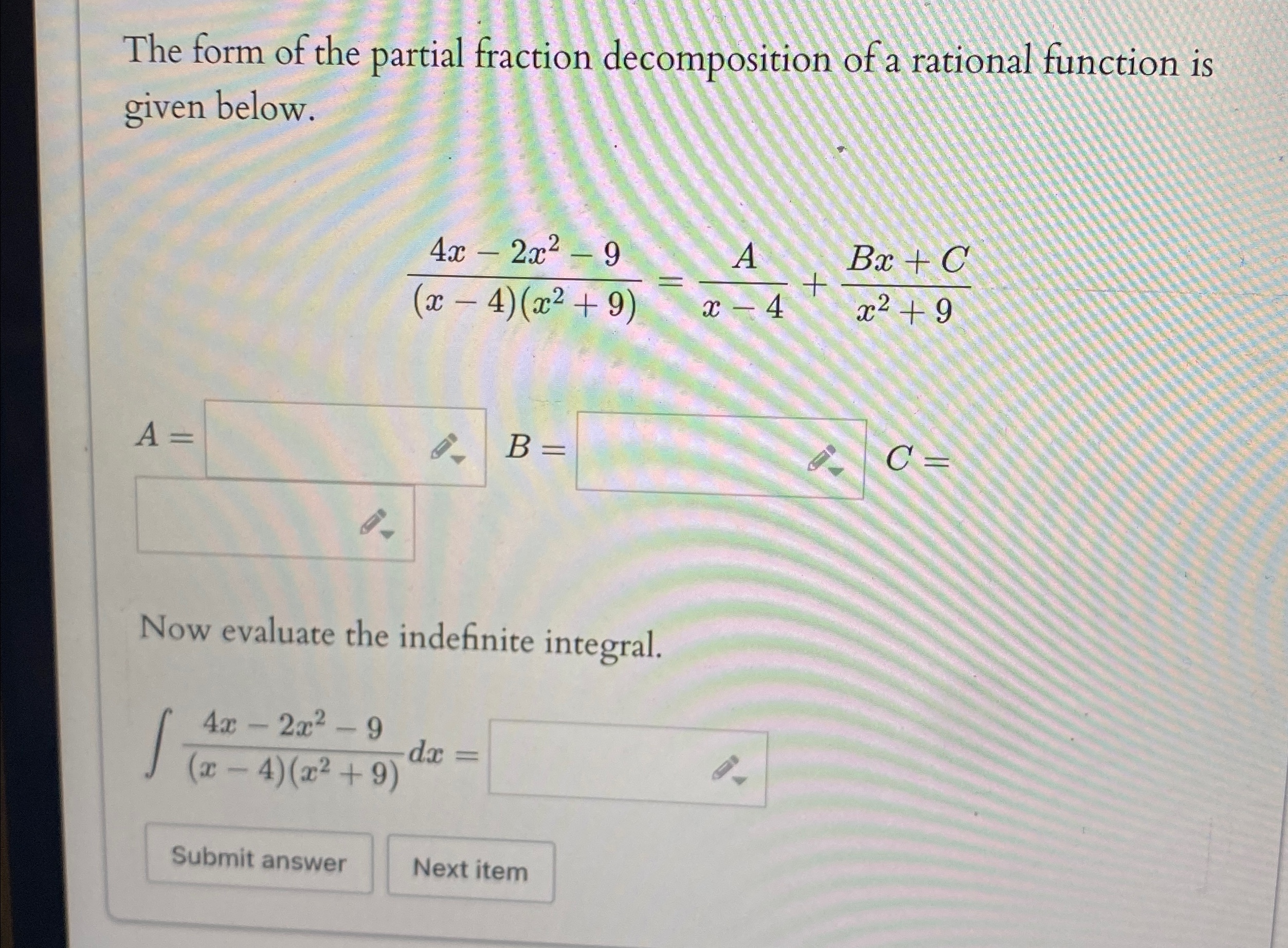 Solved The form of the partial fraction decomposition of a | Chegg.com