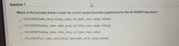 Solved Question 1 Which of the formulas below contain the | Chegg.com