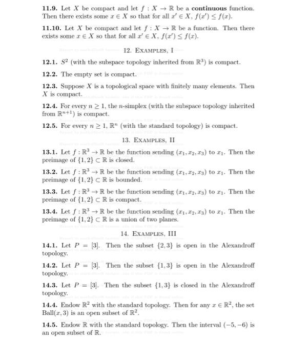 Solved 11.9. Let X be compact and let f;X→R be a continuous | Chegg.com