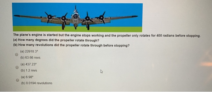 Solved The plane's engine is started but the engine stops | Chegg.com