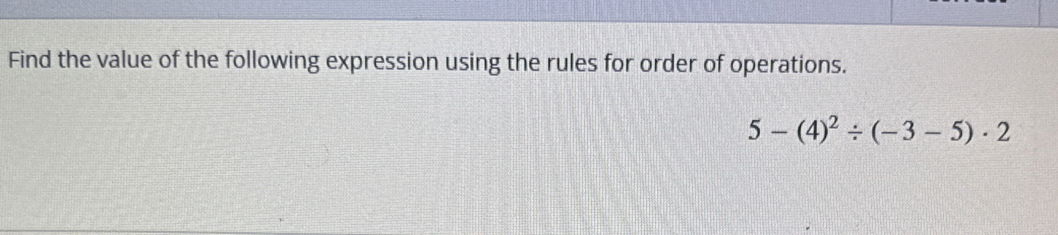Find the value of the following expression using the | Chegg.com