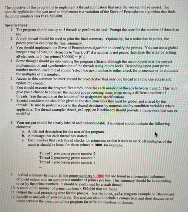 Solved The objective of this program is to implement a | Chegg.com