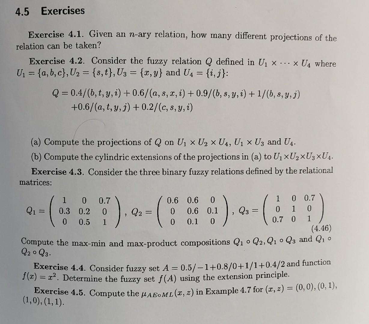 Solved Exercise 4.1. Given an n-ary relation, how many | Chegg.com