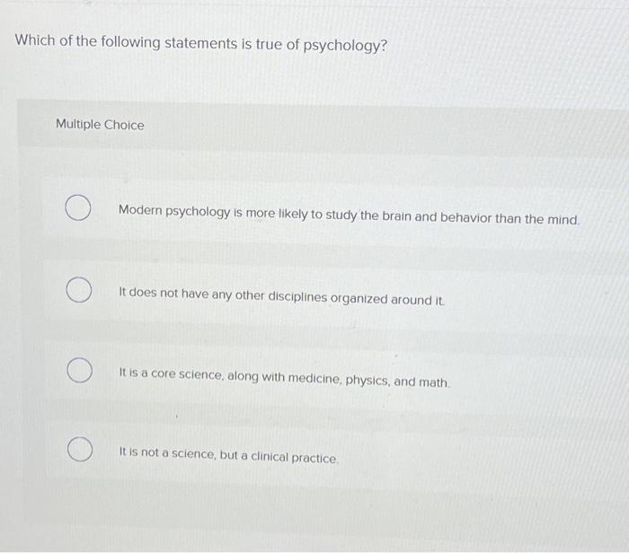 Solved Which of the following statements is true of | Chegg.com