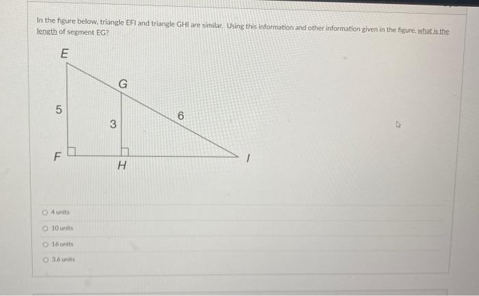 Solved In the figure below, triangle EFI and triangle GHI | Chegg.com