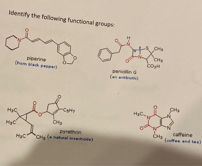 Solved Identify the following functional groups: oba a SCH3 | Chegg.com