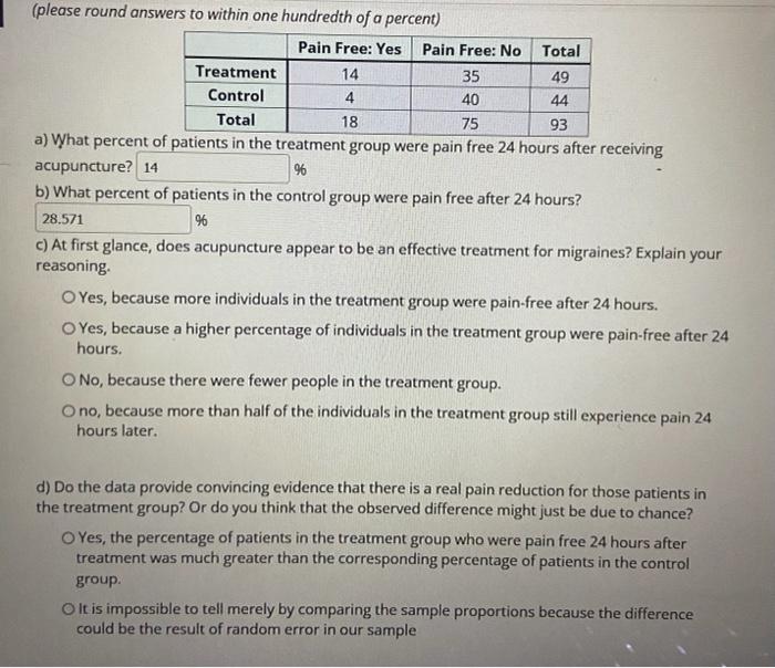 Solved (please round answers to within one hundredth of a | Chegg.com
