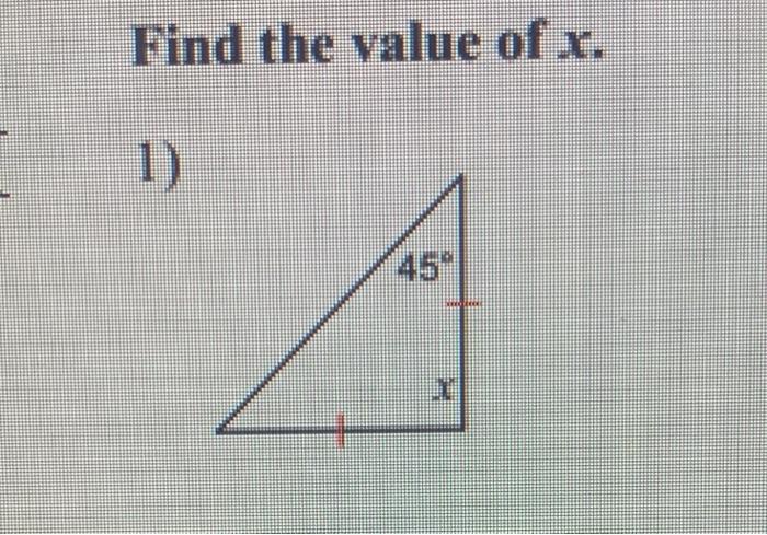 Solved Find the value of x. | Chegg.com