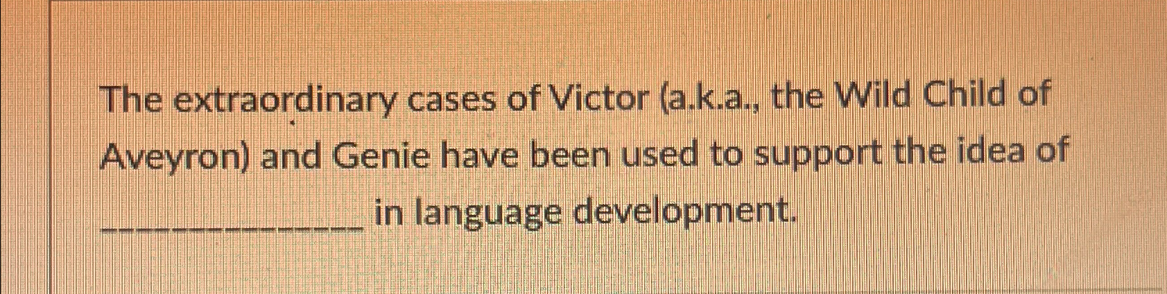 Solved The extraordinary cases of Victor (a.k.a., ﻿the Wild | Chegg.com