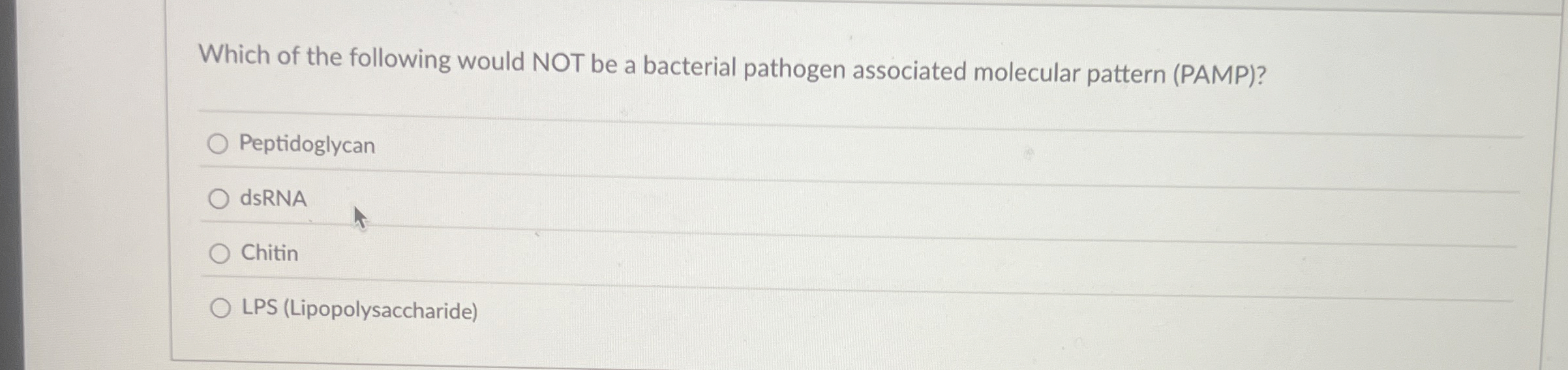 Solved Which of the following would NOT be a bacterial | Chegg.com