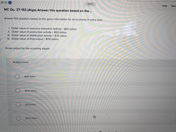 Solved Seved SP 21 6 MC Qu. 27-153 (Algo) Answer this | Chegg.com Solved Seved SP 21 6 MC Qu. 27-153 (Algo) Answer this | Chegg.com