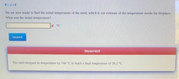 Solved We are now ready to find the initial temperature of | Chegg.com