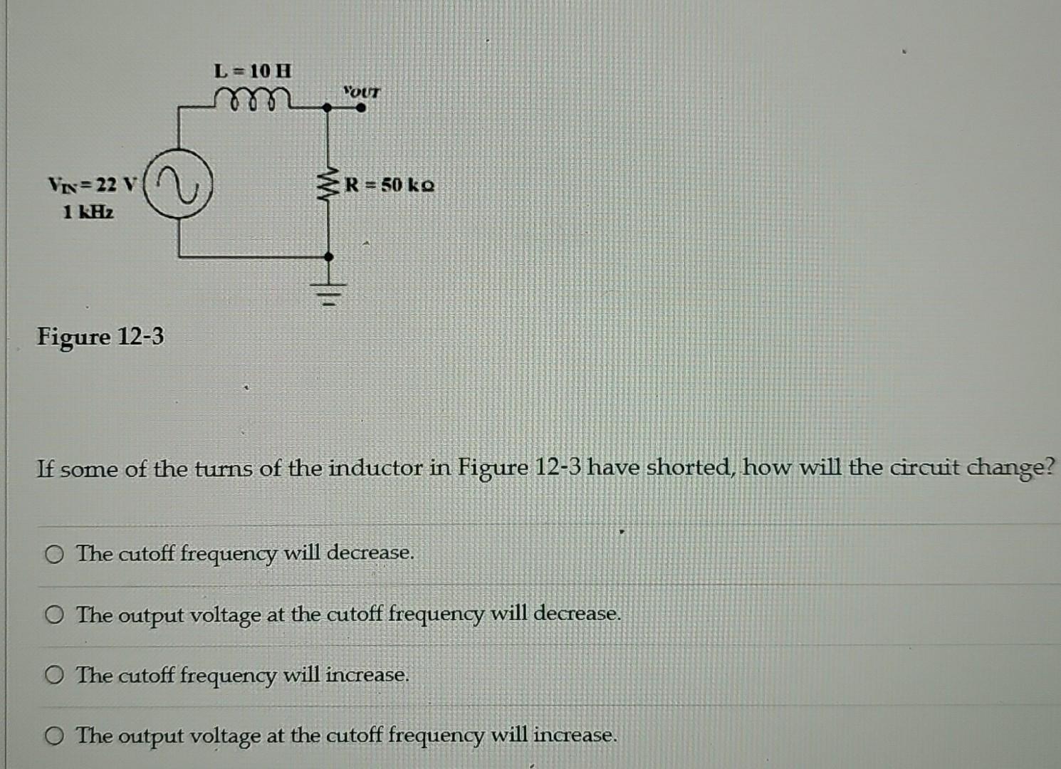 Solved Figure 12-3 If some of the turns of the inductor in | Chegg.com