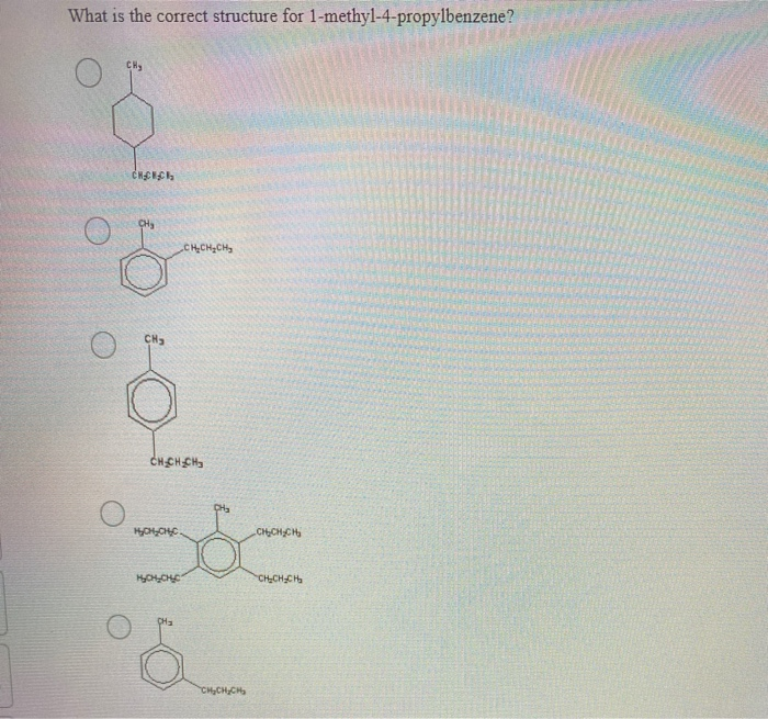 Solved What is the correct structure for | Chegg.com