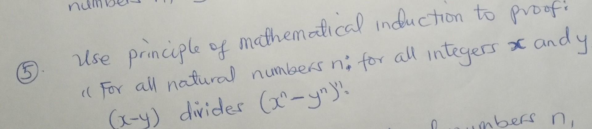 Solved Use principle of mathematical induction to proof: (1) | Chegg.com
