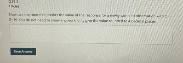 Solved Q13 4 Points Consider the following output for an | Chegg.com
