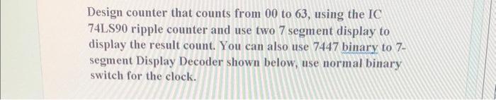 Solved 1-Properties of ripple counter including the pin map | Chegg.com