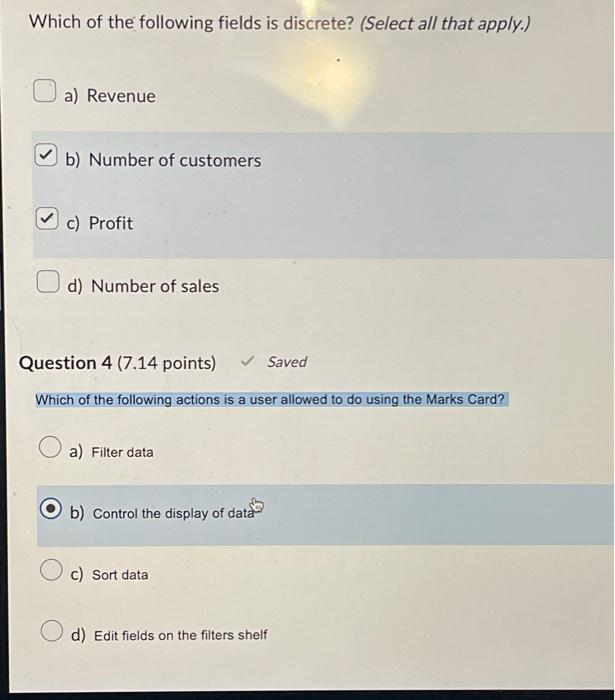 Solved Which of the following fields is discrete? (Select | Chegg.com