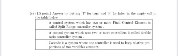 Solved 2. Answer the following Questions: (a) (1 point) List | Chegg.com